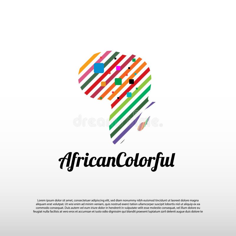Africa Silhouette Concept Logo Design. African Continent Creative Sign ...