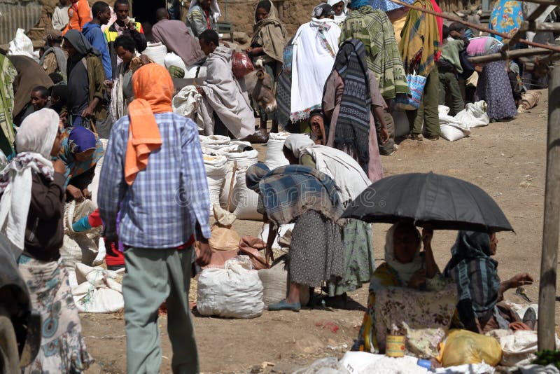 African Market of Debark in Ethiopia Editorial Image - Image of gondar ...
