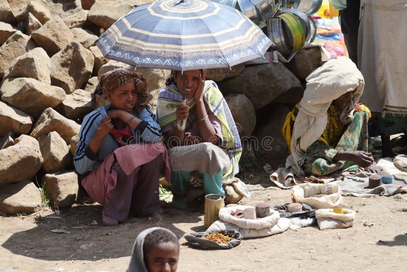 African Market of Debark in Ethiopia Editorial Photography - Image of ...