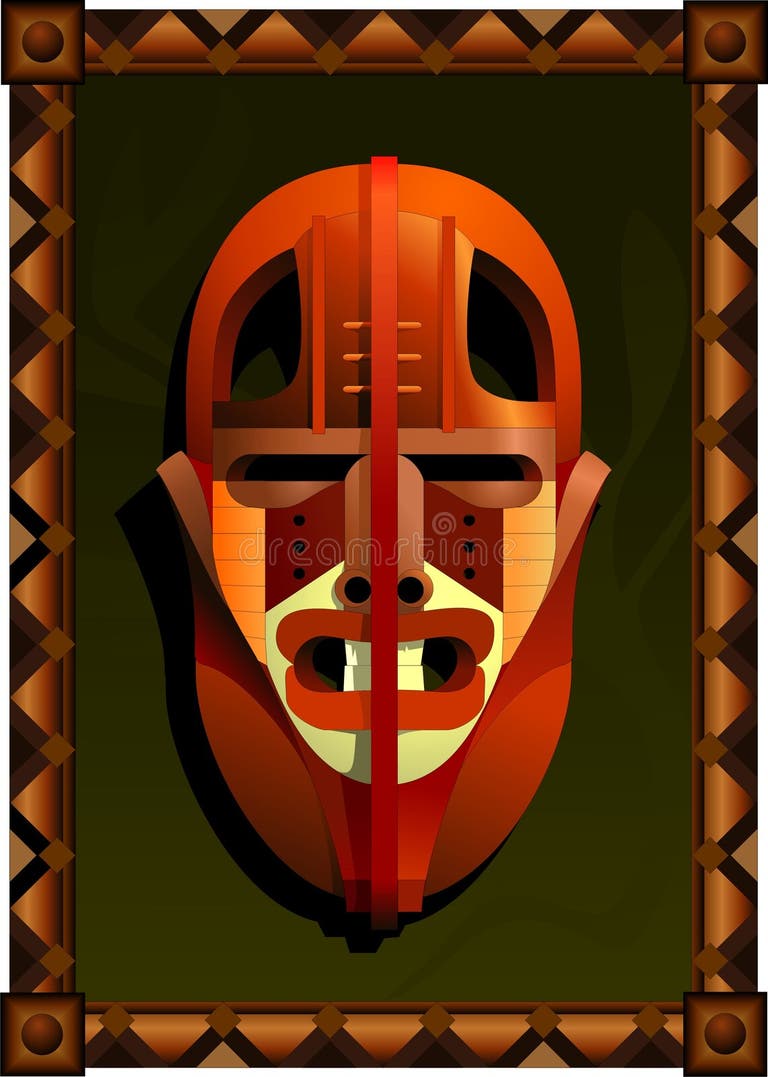 African Warrior Mask Stock Illustrations – 1,105 African Warrior Mask ...