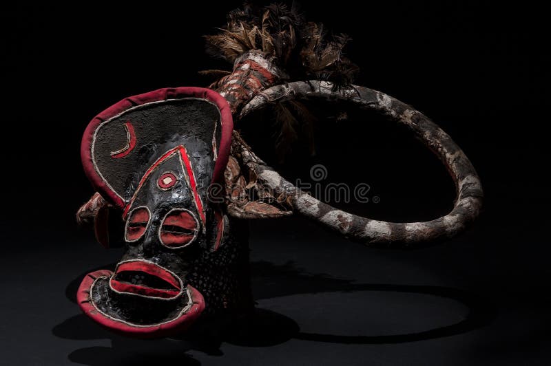 African Mask of Cloth, Traditional. Stock Illustration - Illustration ...