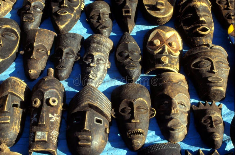African Mask on display stock photo. Image of display - 42614536