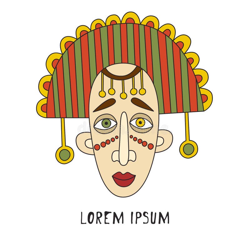 Eye Mask Doodle Vector Colorful Sticker. EPS 10 File Stock Illustration ...