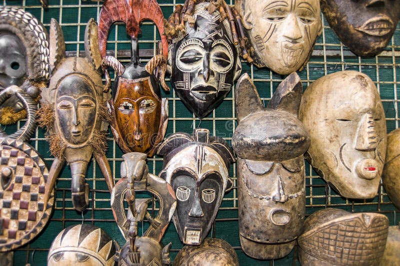 African masks stock photo. Image of crafted, africa, original - 31643266