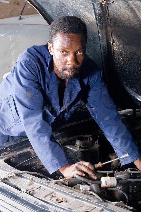 African car mechanic stock image. Image of smile, fixing - 30459015