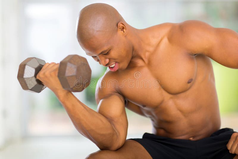 African Muscular Bodybuilder Stock Photo - Image of american, muscle ...