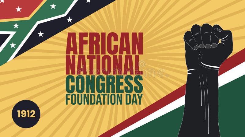 African National Congress Foundation Day 8 January Design Stock Vector ...