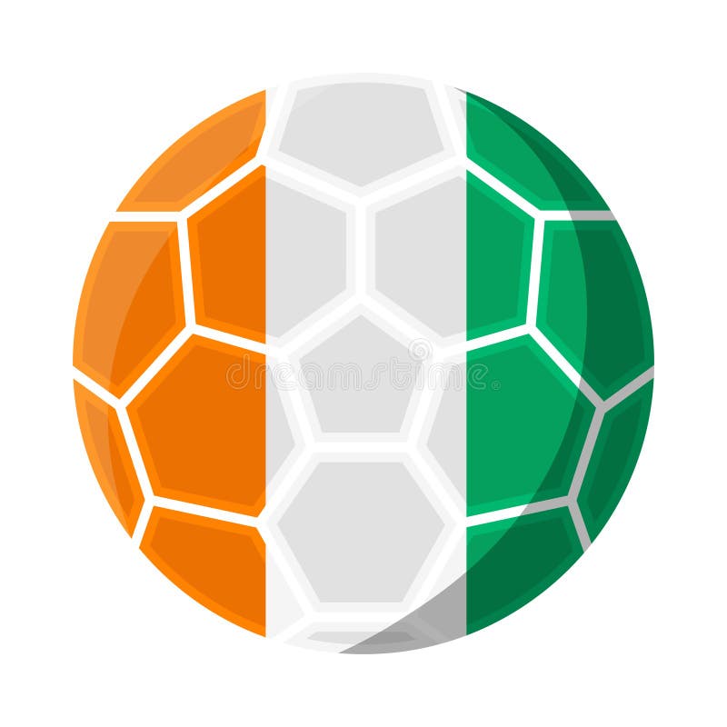 African Nations Cup Ivory Coast Soccer Ball Stock Vector - Illustration ...