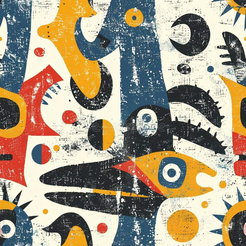 African Native Art Character Design Pattern Seamless Generative Ai Art ...