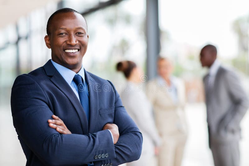 African American Corporate Businessman, Horizontal Portrait Stock Image ...
