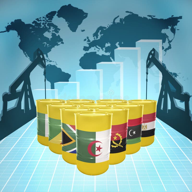 African Oil Power stock illustration. Illustration of hold - 39600376