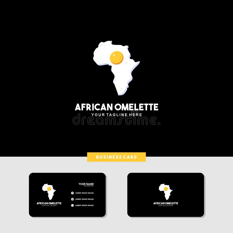 African Omelette Logo with Business Card Stock Vector - Illustration of ...