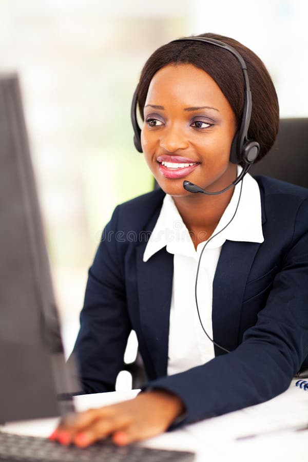 African online operator stock image. Image of collar - 28753189