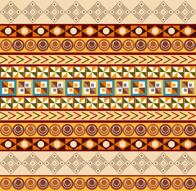African Ornament - Seamless Pattern Stock Illustration - Illustration ...