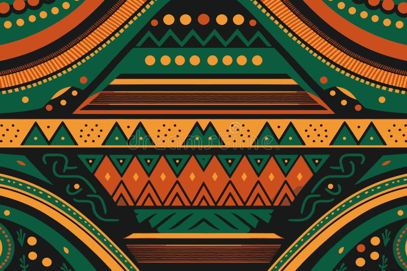 African Patchwork Background with African Motif Traditional Design for ...