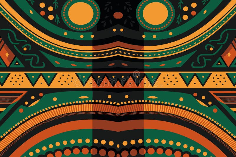 African Patchwork Background with African Motif Traditional Design ...