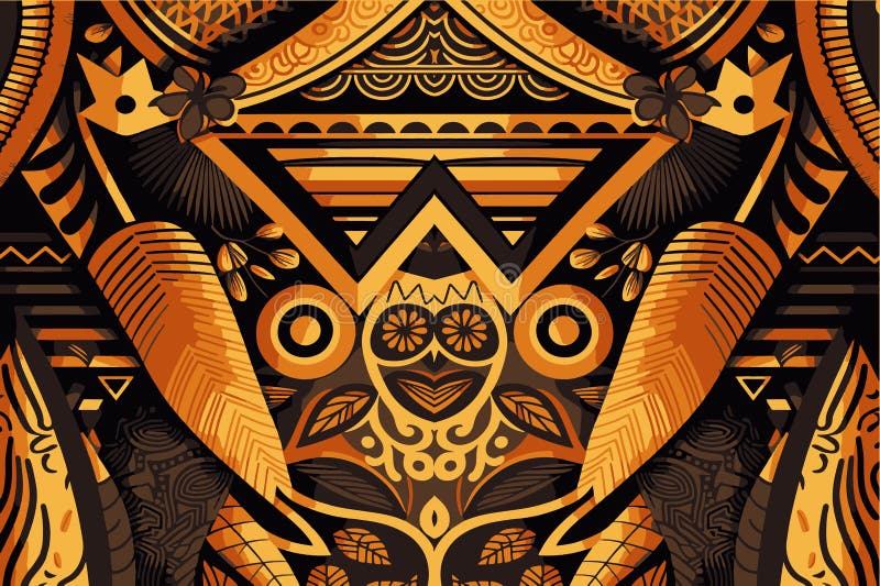 African Patchwork Background with African Motif Traditional Design for ...