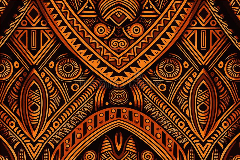 African Patchwork Background with African Motif Traditional Design ...