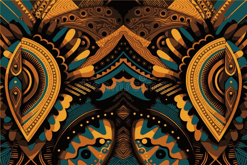 African Patchwork Background with African Motif Traditional Stock ...