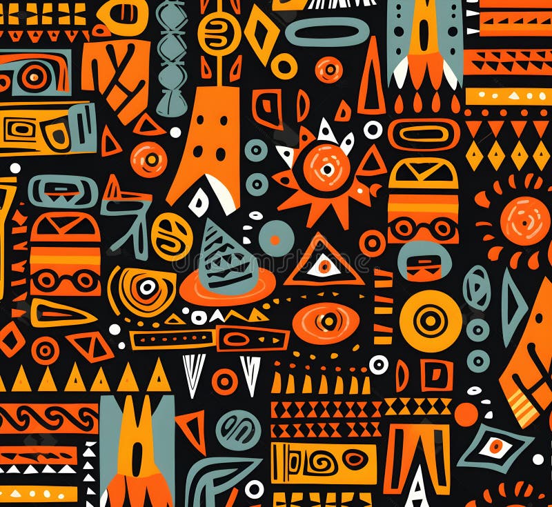 African Pattern Background . Vector Texture Concept Stock Illustration ...