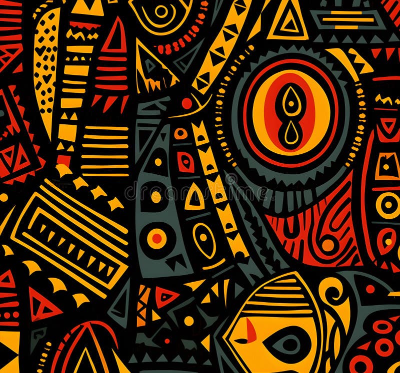 African Pattern Background . Vector Texture Concept Stock Illustration ...