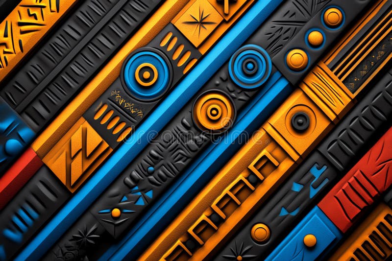 African Pattern, Linear Elements, Orderly Progression Symbolize ...