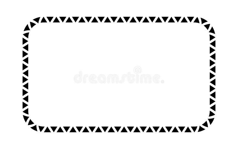 African Pattern Rectangle Frame. Mexican Ethnic Motif Border ...