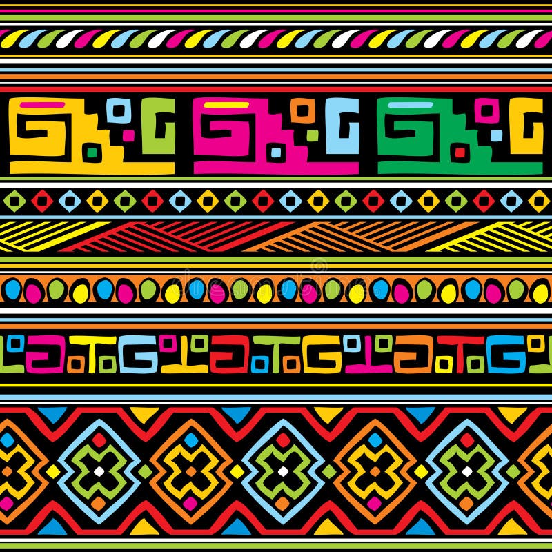Ndebele African Border Pattern Art Stock Vector - Illustration of ...