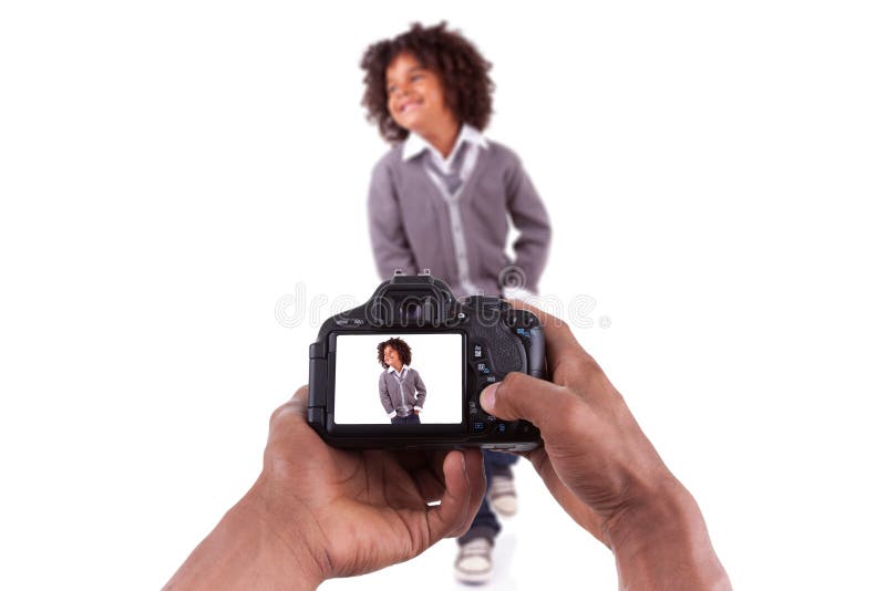 African Photographer Taking Studio Pictures Stock Image - Image of ...