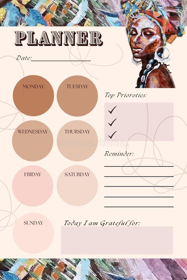 Digital Blank Planner Template Stock Illustrations – 435 Digital Blank ...