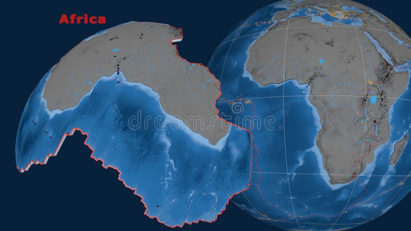 African Plate Described and Presented - Topo and Bathy Stock ...