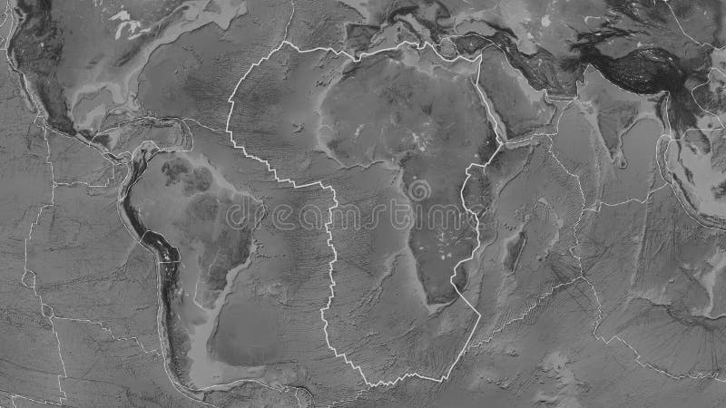 African Plate - Neighborhoods. Fahey. Topografic Stock Illustration ...