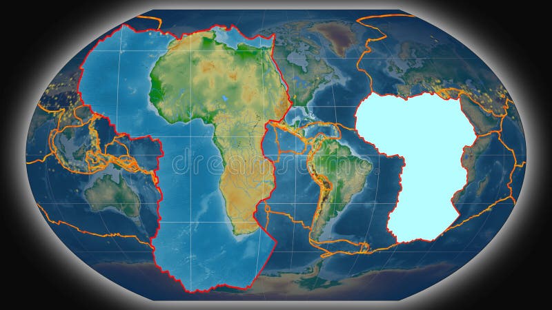 African Plate - Boundaries. Physical Map Stock Illustration ...
