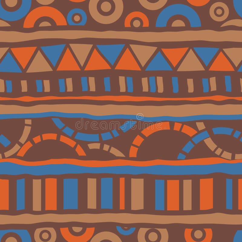 African Print Seamless Pattern. Geometric Pattern Stock Vector ...