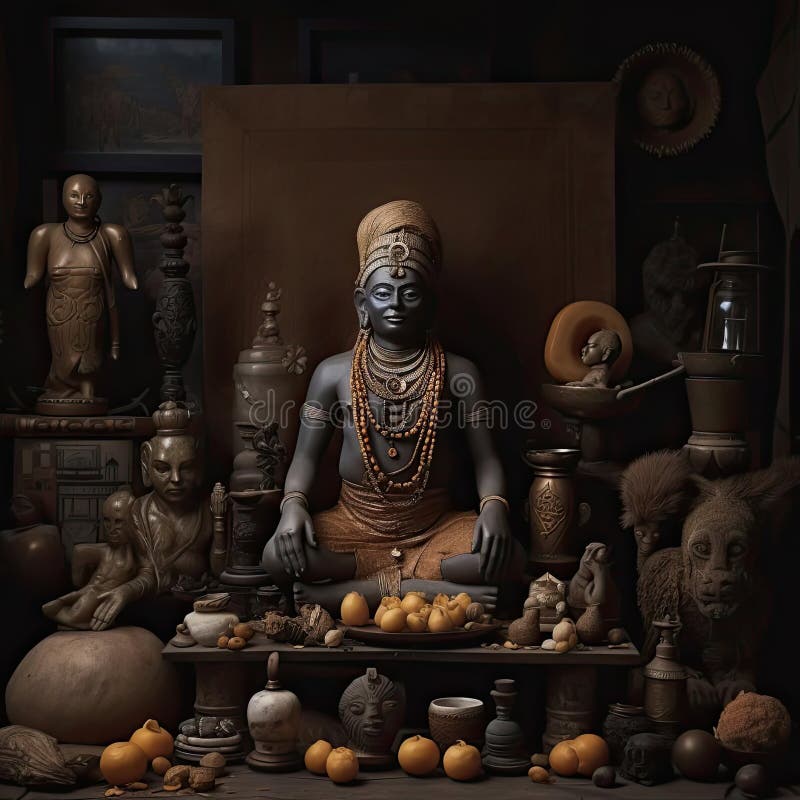 A Traditional African Altar Dedicated To Ogoun, the God of Iron and War ...