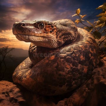 African Rock Python Stock Illustrations – 35 African Rock Python Stock ...