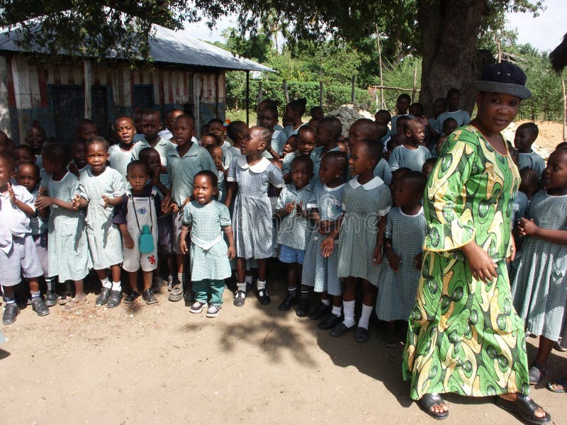 Beautiful Cute Traditional African Girl Working on Her Education Stock ...