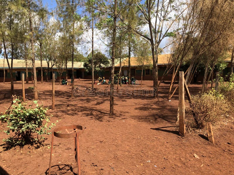 African School Representation on a Rural Area Stock Photo - Image of ...