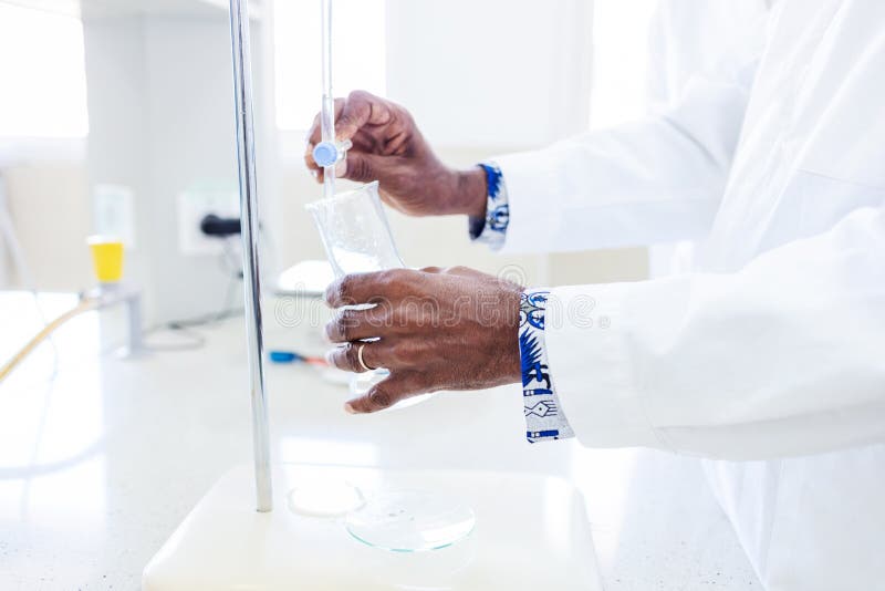 African Scientist Testing in the Laboratory Stock Image - Image of ...