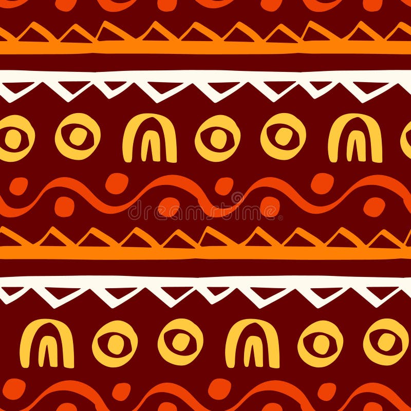 African Seamless Pattern. Ethnic Geometric Background Texture Stock ...