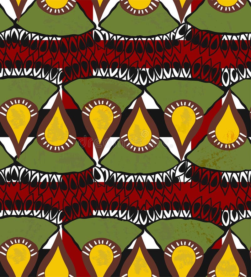 African seamless pattern stock illustration. Illustration of eccentric ...