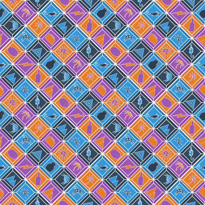 African Seamless Pattern. Vector Stock Vector - Illustration of repeat ...