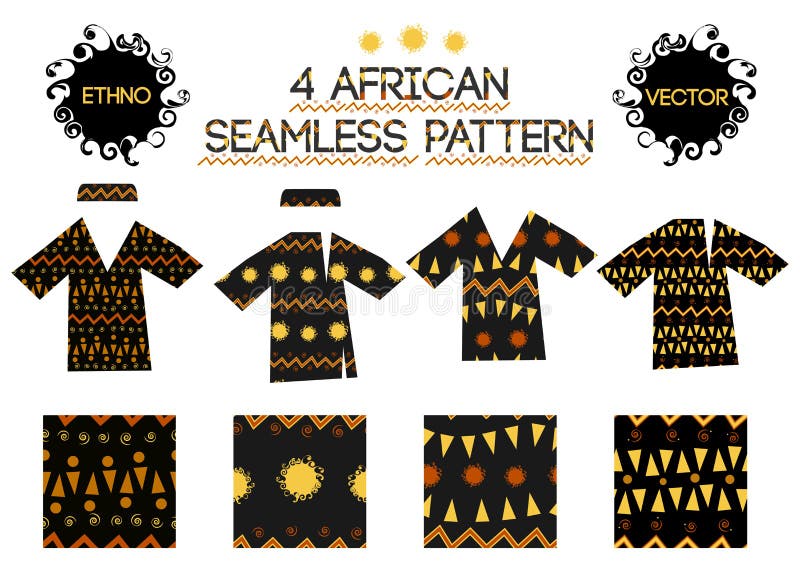 African seamless pattern stock vector. Illustration of decor - 52196815