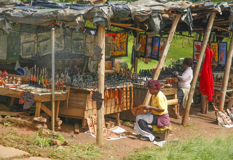 African Shop with Various Tourist Objects Editorial Image - Image of ...