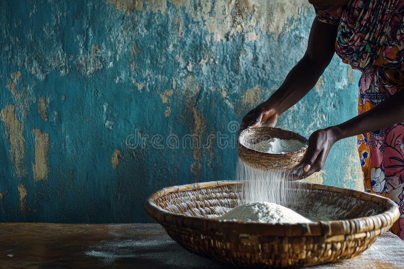 African Slave Cook in the Kitchen. Generative AI. Stock Illustration ...