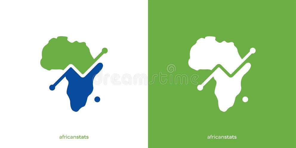 Simple African Stats Logo. Africa Map and Statistics Graphic Icons ...