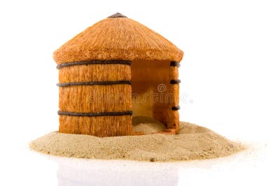 African straw hut stock image. Image of isolated, residential - 16443329