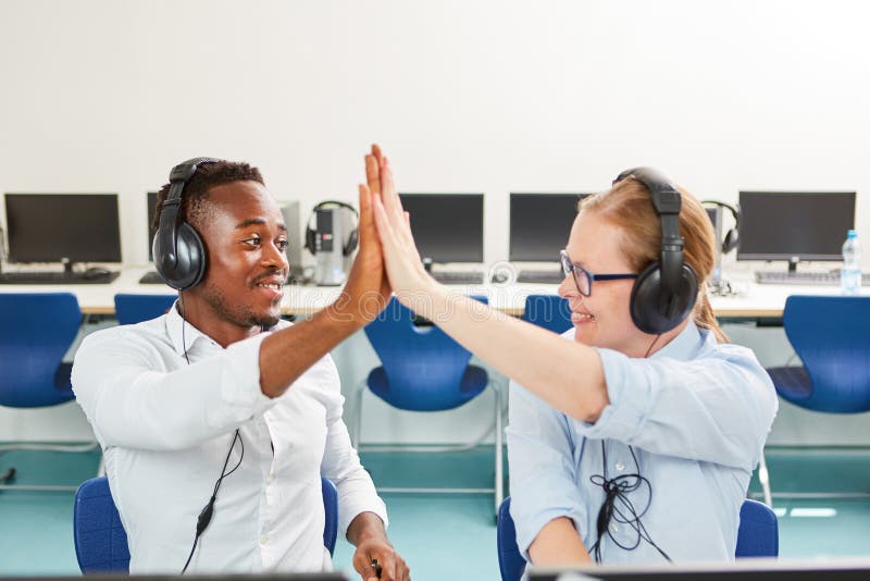 African Student is Doing a Language Course Stock Image - Image of ...