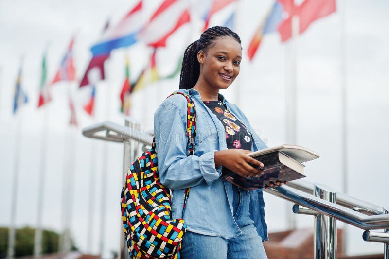 Young Black Female Posed in the City. Stock Image - Image of american ...