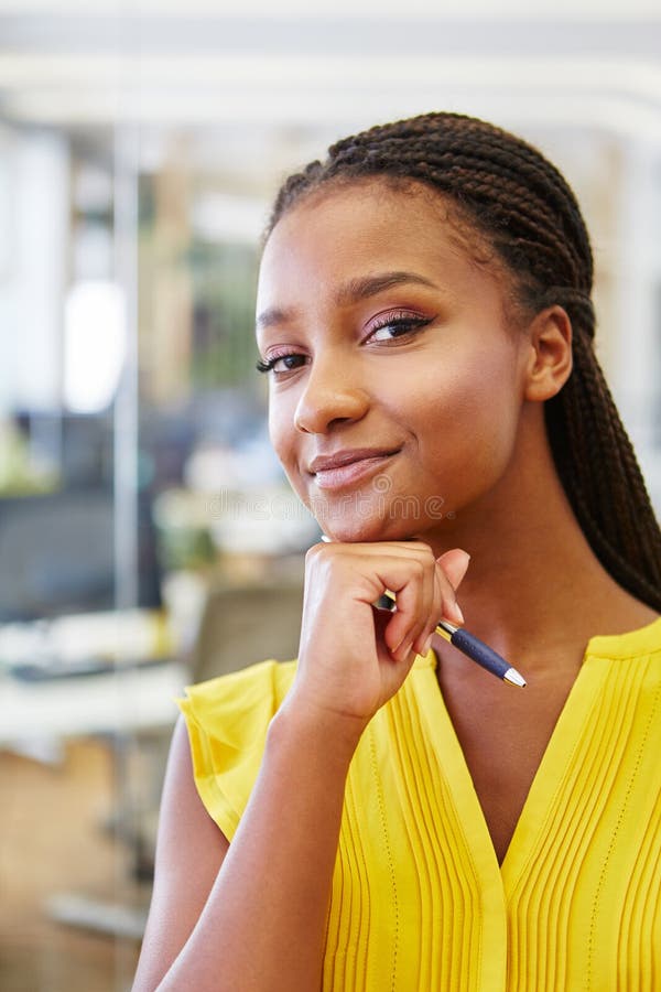 African Student Thinking and Considering Stock Photo - Image of ...